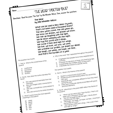 7 New Years Poem & Goals Activities - The Integrated Teacher